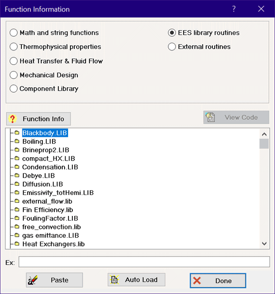 Function Information