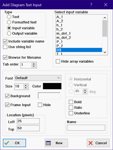 Entering a File Name into a String Variable